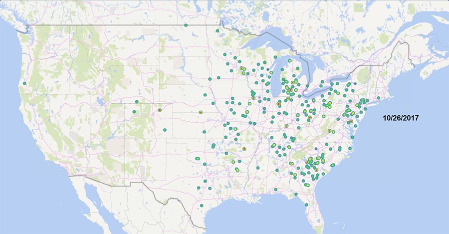 ScoutLook Whitetail Rut Heat Map [10/1-11/17 2017] - HuntStand