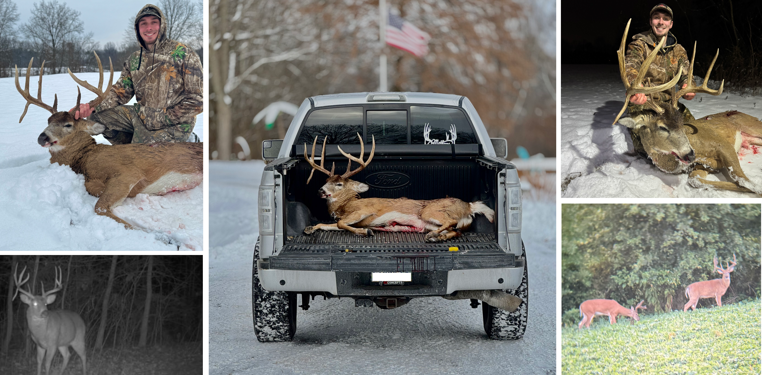Bowhunter Arrows Non-Typical Drop Tine Buck in the Snow - HuntStand
